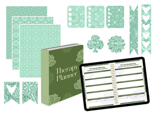 Therapy Planner Print and Digital Bundle | PowerPoint | Canva ...