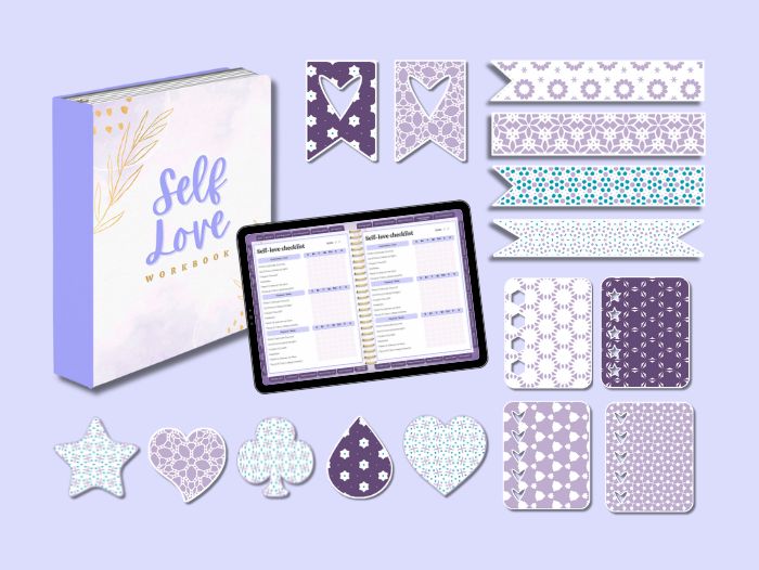 Self-Love Workbook Print and Digital Bundle | PowerPoint | Canva ...